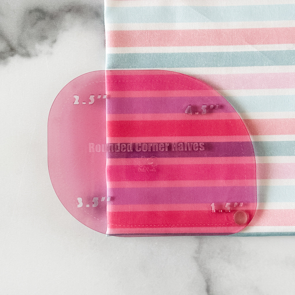1-2-3-4 HALVES Inch Rounded Corners - Pink - Acrylic Template – OklaRoots