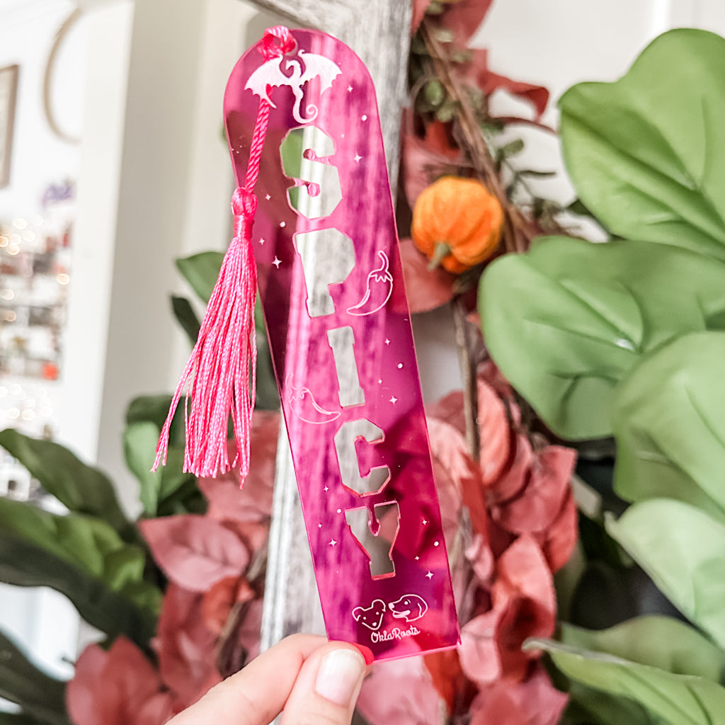 SPICY Bookmark With Tassel - Magenta - Acrylic Template - Tassel Color ...