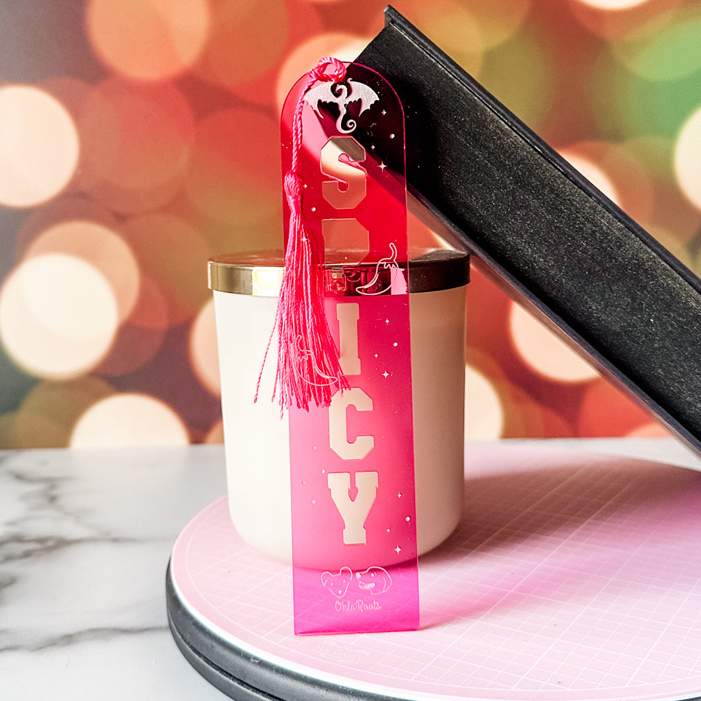 SPICY Bookmark With Tassel - Magenta - Acrylic Template - Tassel Color ...