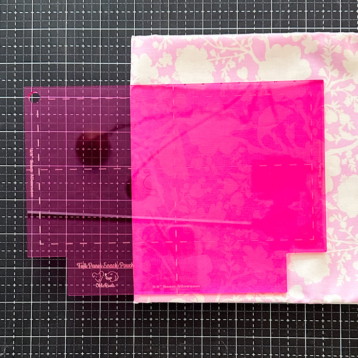 Snack Bag Template - Lining / One Panel Exterior - Magenta - Acrylic T ...