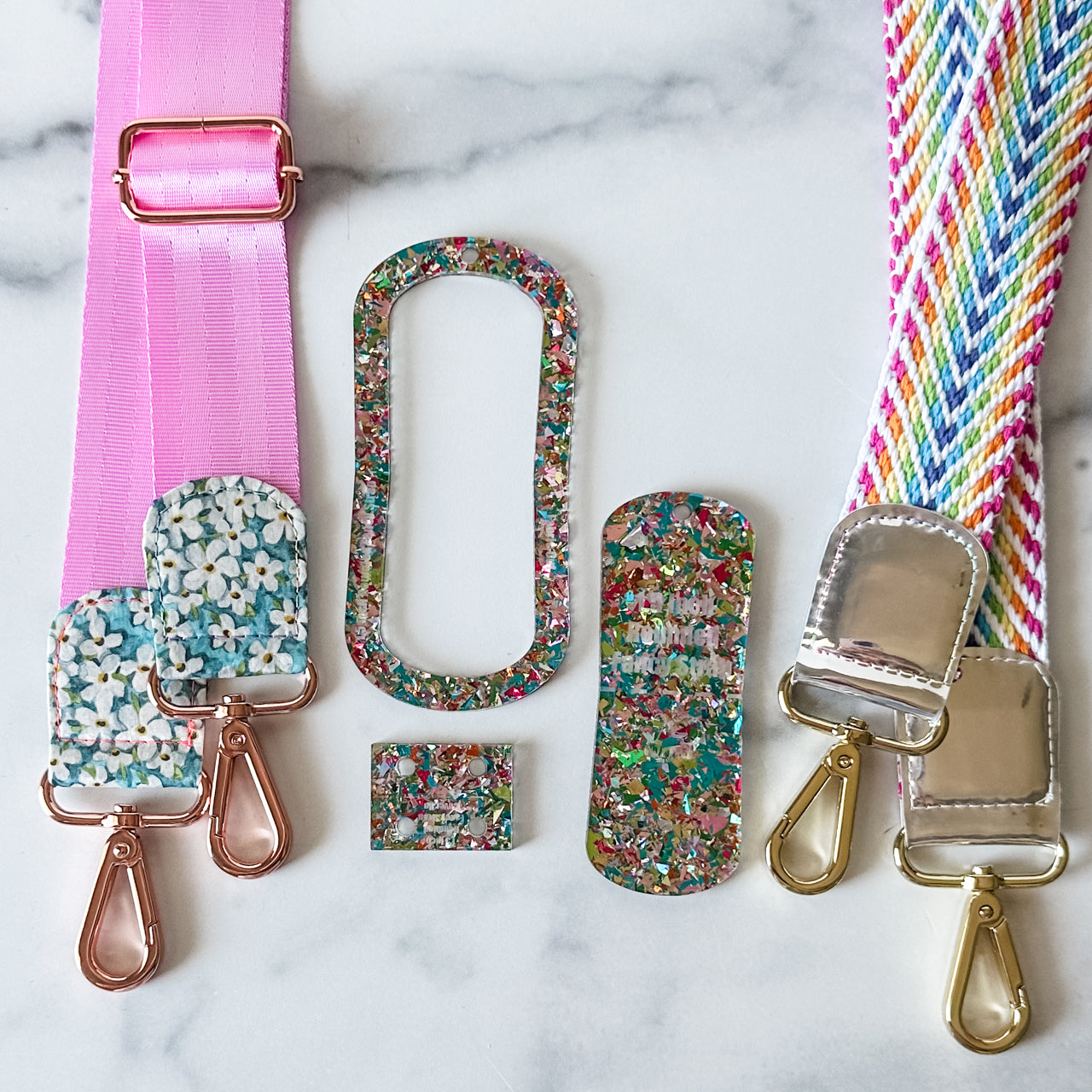 Open Center Rounded Fancy Straps - Size 1.5" - LIMITED COLOR - Crushed ...