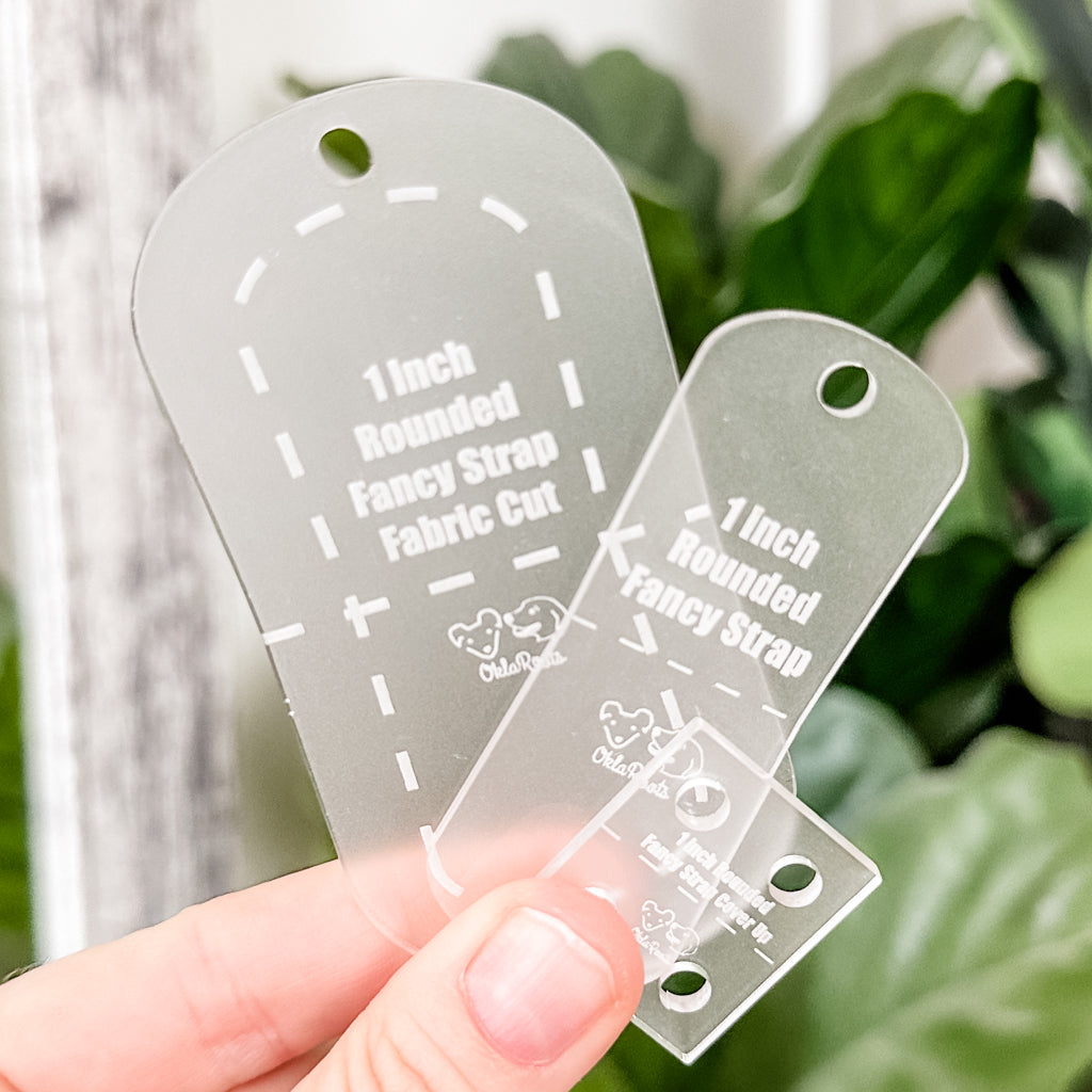Rounded Fancy Straps - Size 1" - Frosted - Set of 3 - Acrylic Template ...