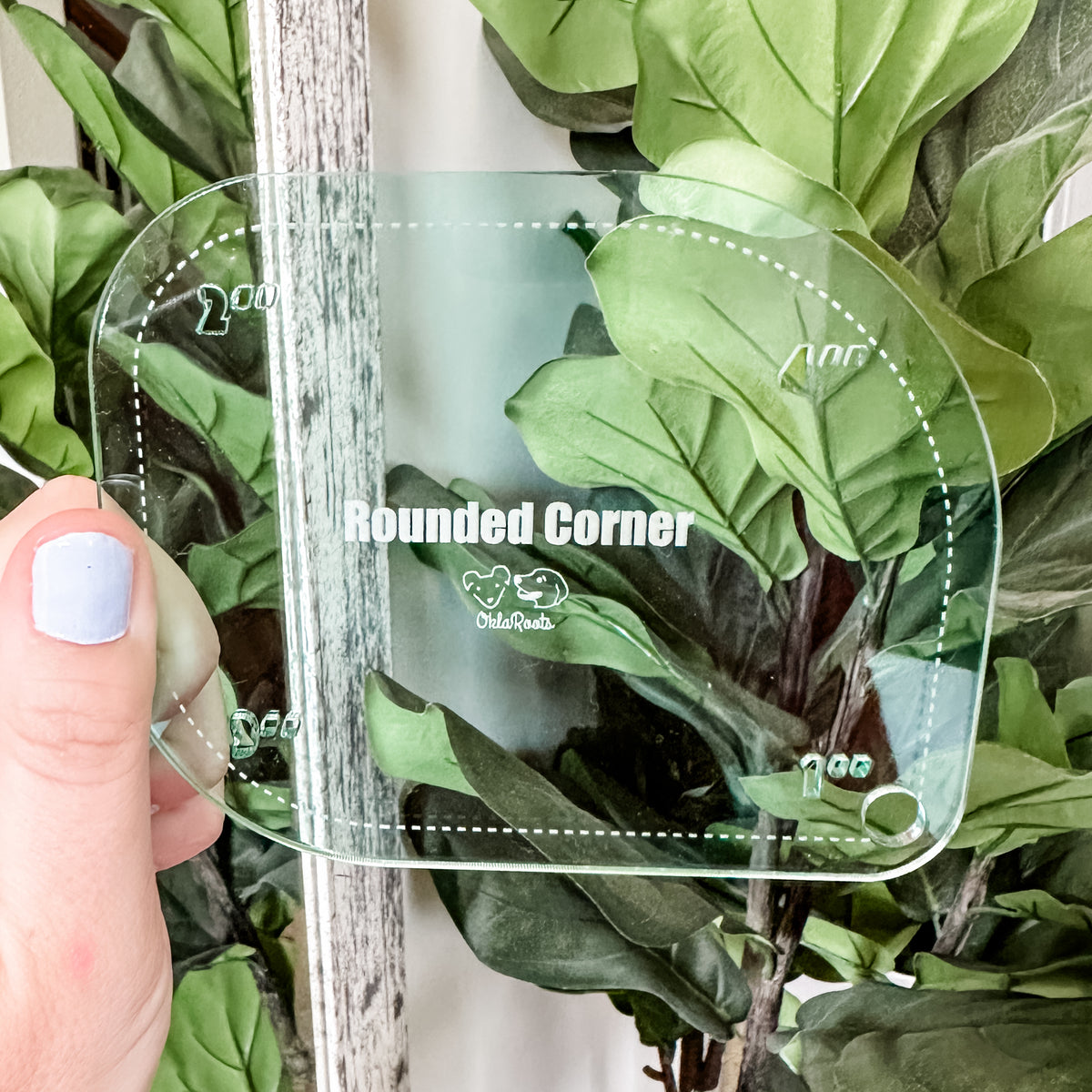 1-2-3-4 Inch Rounded Corners - Light Green - Acrylic Template – OklaRoots