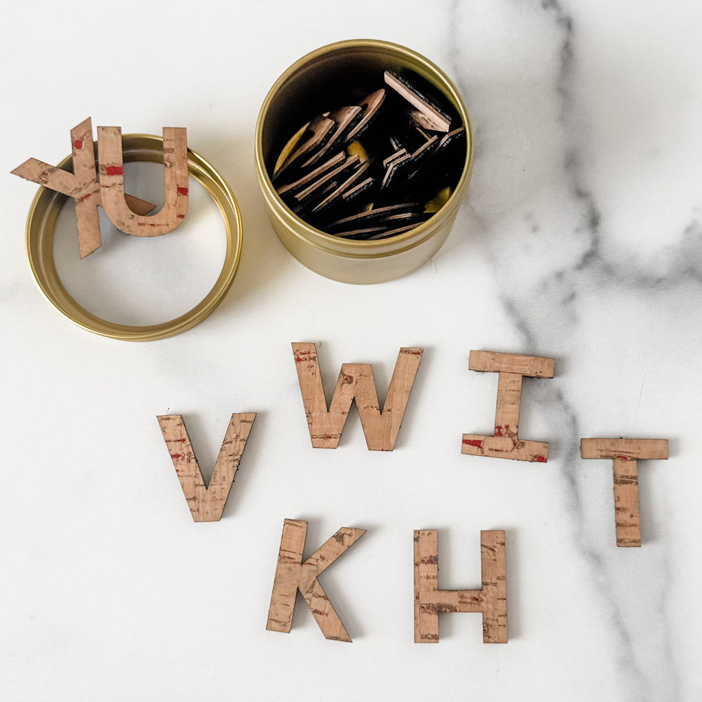Lava Cork - Letter Cuts - Pattern Labels - Full Alphabet – OklaRoots