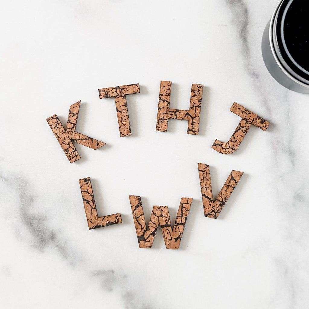 Black Crackle Cork - Letter Cuts - Pattern Labels - Full Alphabet ...