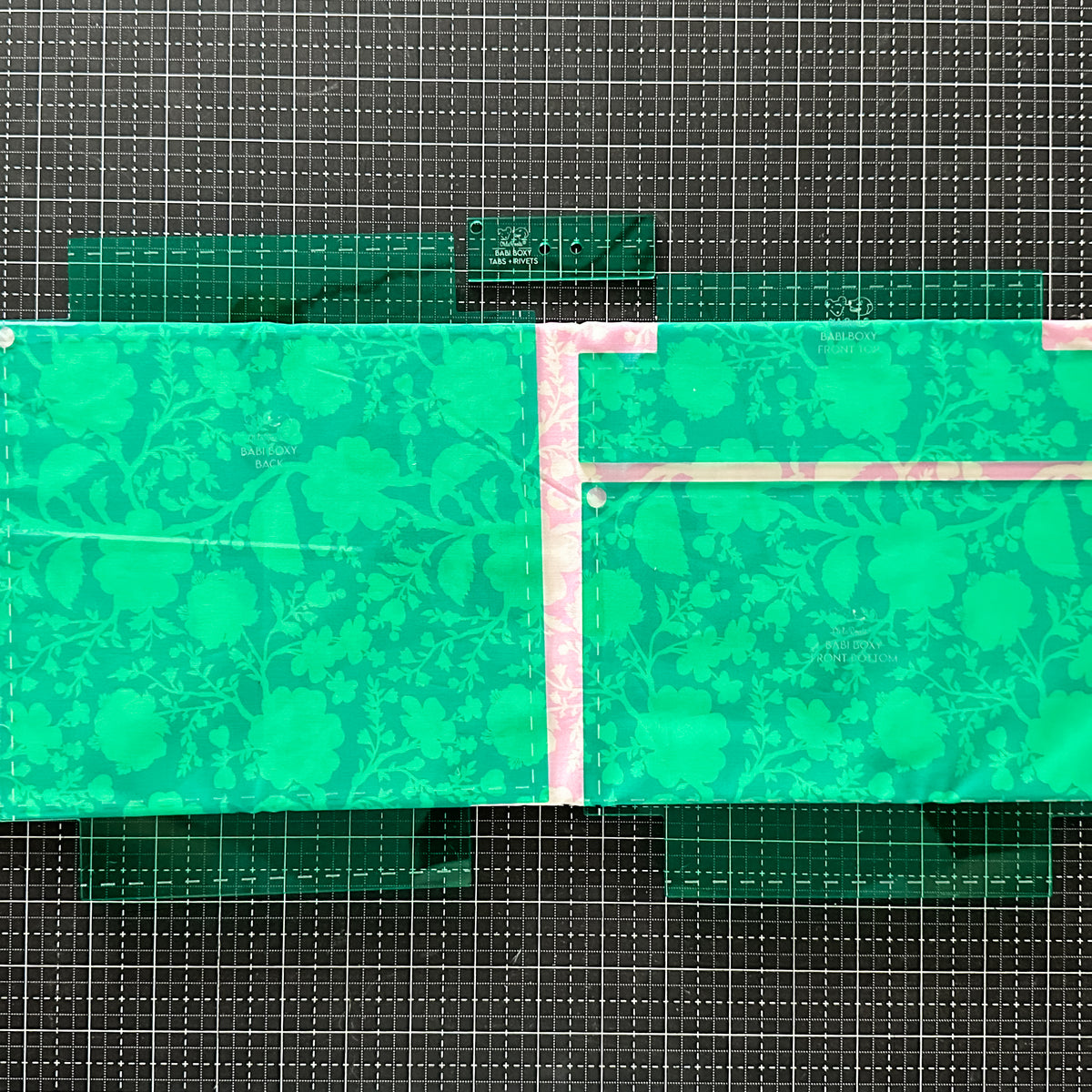 Babi Boxy Pouch and Crossbody - Set of 4 - Mint - Acrylic Template ...